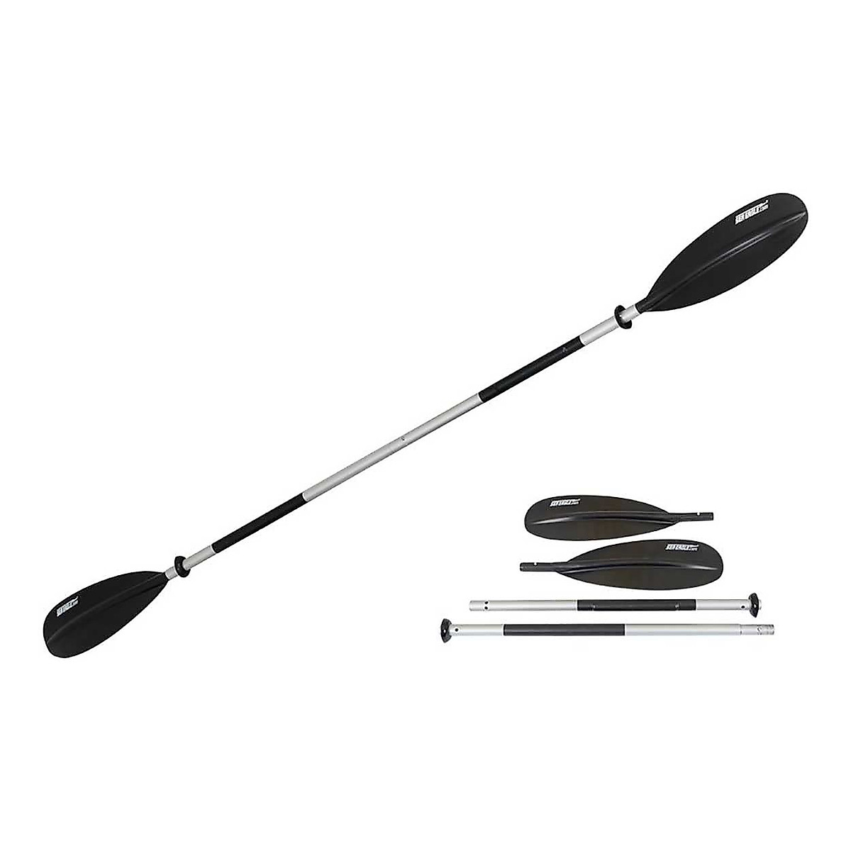 7'10" 4 Part Aluminum Shaft Paddle with Asymmetrical Blades by Sea Eagle Boats