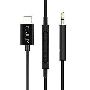 Cubilux USBC to 2.5mm Headphone Cable with Microphone, Type C to 2.5 mm Replacement Cord Compatible with Bose Noise Cancelling 700, QuietComfort 35/25 QC35/QC25, SoundLink AE2 OE2 Android, 4 Feet