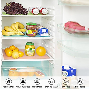 16 Pcs Refrigerator Liners, CR Washable Mats Covers Pads Home Kitchen Gadgets Accessories Organization Top Freezer Glass Shelf Wire Shelving Cupboard Cabinet Drawer (4 Blue 4 Green 4 Red 4 White)