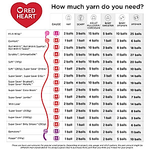 Red Heart Hygge Yarn, 3 Pack (8 Ounce), Pearl 3 Count