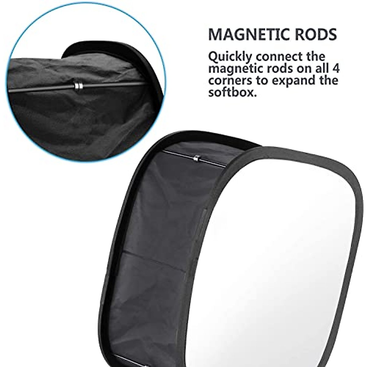 Neewer LED Light Panel Softbox for 660/530/480 LED Light - Outer 16.3'' x 6.5'', Inner 9.8'' x 8.7'', Foldable Light Diffuser with Strap Attachment and Bag for Photo Studio Portrait Video Shooting
