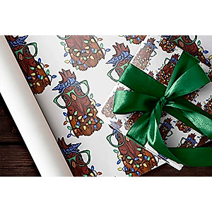 Funny Quirky Mama Chicken Gift Wrap Country X-mas Thick Christmas Wrapping Paper (6 foot x 30 inch roll)