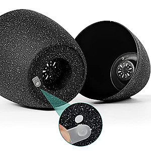 Vanavazon Plant Pots 9/8/7 Inch Set of 3 Flower Pots Indoor Outdoor Plastic Planters with Drainage Hole and Tray (Speckled Black)