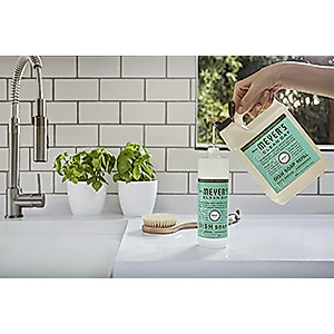 MRS. MEYER'S CLEAN DAY Liquid Dish Soap Refill, Biodegradable Formula, Basil, 48 fl. oz