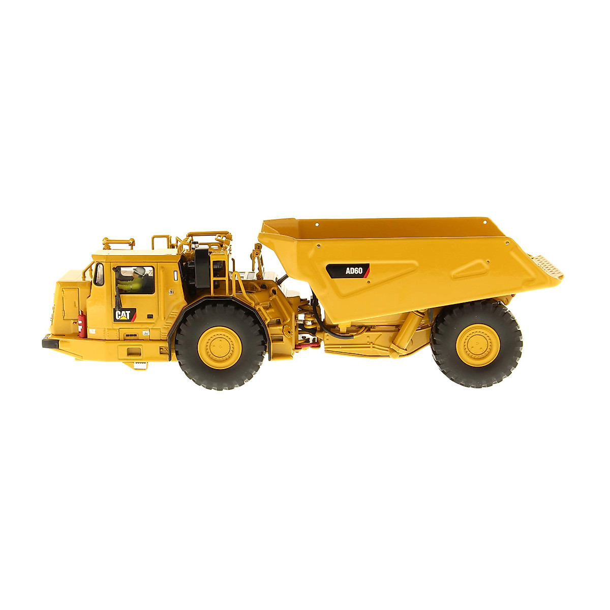 Diecast Masters 1:50 Caterpillar AD60 Articulated Underground Truck, with Working LED Lights and Removable Rock Load Included – High Line Series 85516