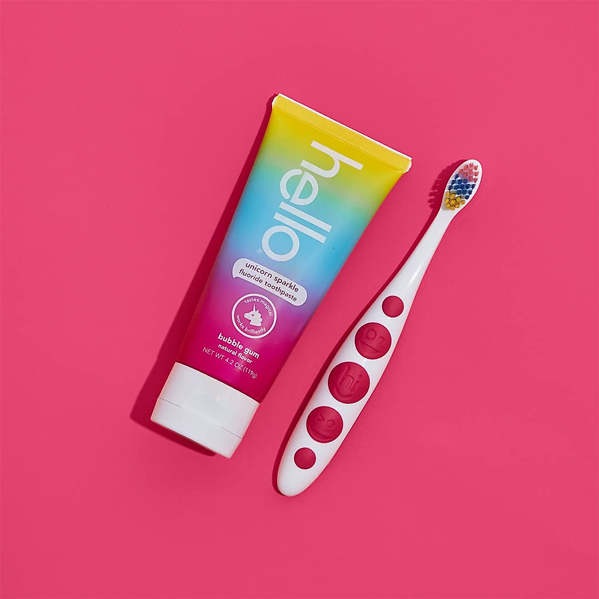 hello Unicorn Baby and Toddler Soft Toothbrush for All Ages, BPA Free, Easy to Grip Handle, 6 Count