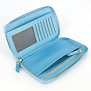 Womens Small Crossbody Bag Shoulder Purse Touch Screen Cellphone Wallet Handbag (A-Ice Blue)