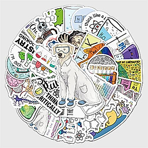 50PCS Pack Chemical Laboratory Equations Chemistry Stickers for DIY Laptops Stationery Phone Case Skateboard Gifts Decals for Kids Birthday Party