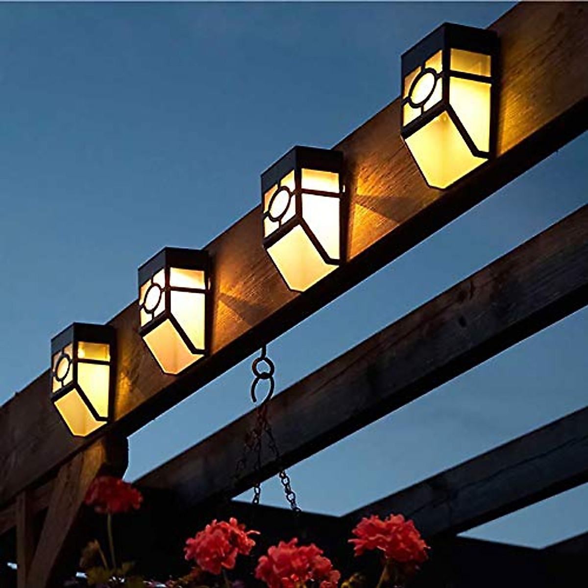 RRH Garden Lights Solar Powered Solar Garden Light Outdoor Garden Villa Courtyard Decoration Lamp Home Yard Fence Gate Door Post Wall Lamp Landscape Path Lights (Size : 6 Pieces)