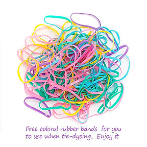 10 Pack White Cotton Scrunchies for Tie Dye Hair Elastic Hair Ties Pony Tail Holder for Party