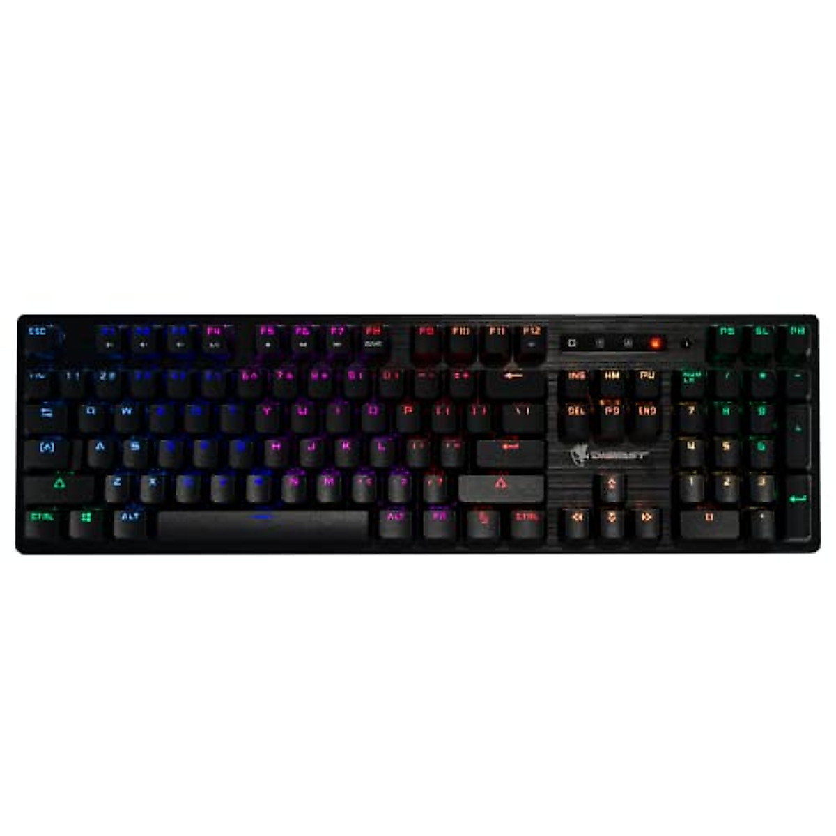 Digifast LK32 Mechanical Gaming Keyboard | RGB Backlit Gaming Keyboard - Optical Linear Switches - 100 Million Durability | Customizable Color | Textured Surface | Water-Resistant Design (Black)
