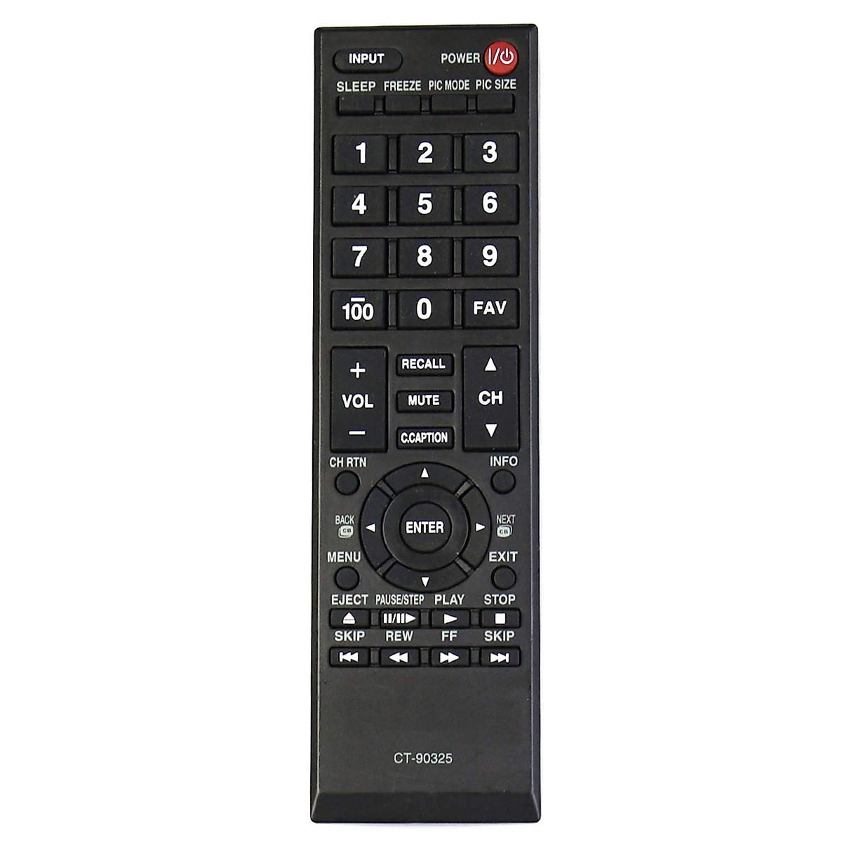 New CT-90325 Remote Control fit for Toshiba LCD LED TV 19AV600 19AV600U 19AV600UZ 19C100 19C100U 19C10U 19C1D 19C1DU 19L4200 19L4200U 19SL400 19SL400U (CT90325)(75014374)(75022871)
