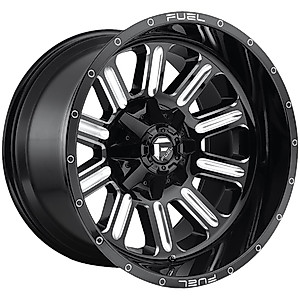 FUEL Hardline NBL-Gloss BLK MIL Wheel with Painted (17 x 9. inches /5 x 139 mm, -12 mm Offset)