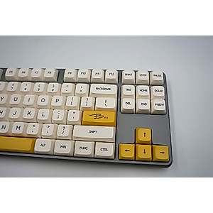 Blue Hat XDAS keycaps Dye-Sublimated Keycap for Cherry MX Switch keycaps for Wired USB Mechanical Gaming Keyboard (Milk)