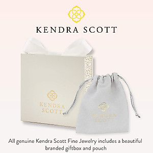 Kendra Scott Ari Pave Heart 18k Gold Vermeil Charm Necklace in White Diamond, Fine Jewelry for Women