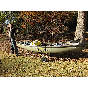 Suspenz Kayak Canoe Trailer Cart, Heavy Duty Kayak Transport Dolly with Airless Wheels, Yellow, 22-6699