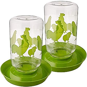 Lixit Reversible Waterers and Feeders for Chickens and Wild Birds (128 Ounce (Pack of 2))