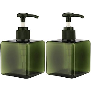 Refillable Pump Bottles - Set of 2-250ml & 450ml (8.5oz/250ml (Green))