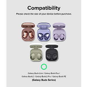 Ringke Onyx Compatible with Samsung Galaxy Buds 2 Pro/Pro / 2 / Live/FE Case, Oil & Dirt Resistant Non-Slip Cover - Dark Green