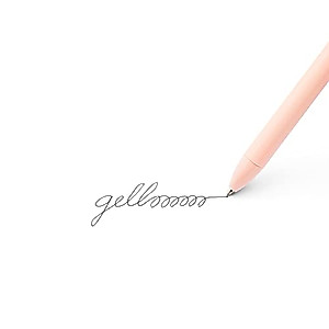 Poppin Retractable Gel Luxe Pens, Blush, Package Of 6, Black Ink