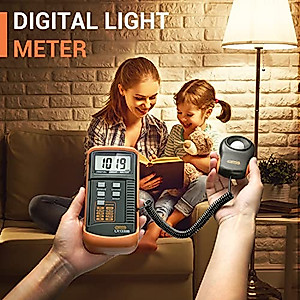 Dr.meter LX1330B Digital Illuminance Light Meter, 0-200,000 Measurement Range Lux Meter