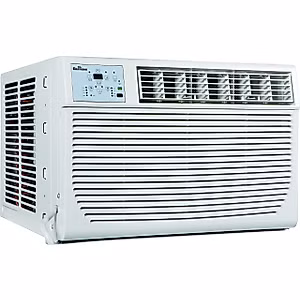 GARRISON 2477801 R-410A Through-The-Window Heat/Cool Air Conditioner with Remote Control, 8000 BTU, White