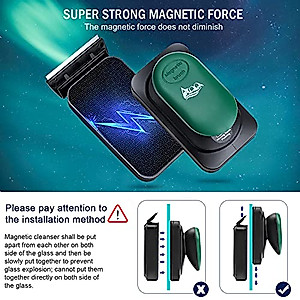 AQQA Magnetic Aquarium Cleaner Brush,Fish Tank Algae Cleaning Tool,Floating with Handle Scratch-Free,2 Detachable Scraper Suitable Glass and Acrylic Tank