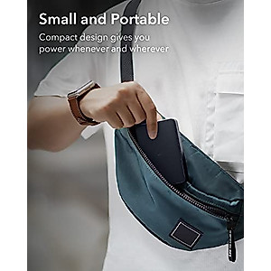 ESR MagSafe Battery Pack (HaloLock), 5,000mAh MagSafe Power Bank with USB-C Cable, Magnetic Wireless Power Bank for iPhone 14/13/12 Series, MagSafe Portable Charger, MagSafe Accessories, Black