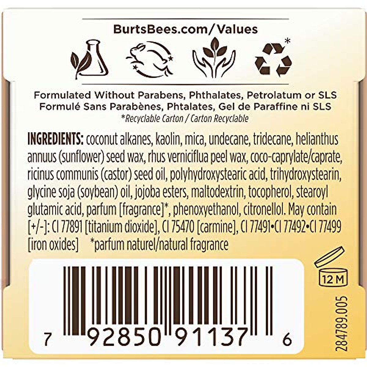 Burt's Bees Color Nurture Cream Eye Shadow With Buildable Color To Achieve Desired Intensity, Caramel Buttercream 0.25 Ounce