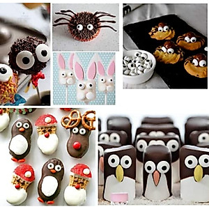 Edible Mini Candy Eyes Halloween Sprinkles Cake Cupcake Toppers Cookie Decorations Dessert Sprinkle Eyeballs Sugar Sprinkles Googly Eye for Christmas Daily Cake Decorating