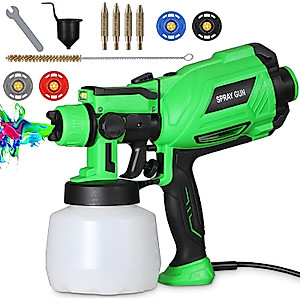 Fancyall Paint Sprayer, 550W HVLP Electric Paint Sprayer, Electric Spray Paint Gun with 4 Nozzles, High Power HVLP Sprayer for Furniture, Fence, House, Fence, Walls, Garden Chairs etc.