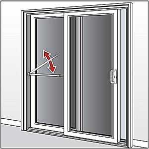 Ideal Security Sliding Door Security Bar for Patio Doors and Sliding Glass Doors, Black, Recyclable Cardboard Package, (25.75-47.5 Inches)