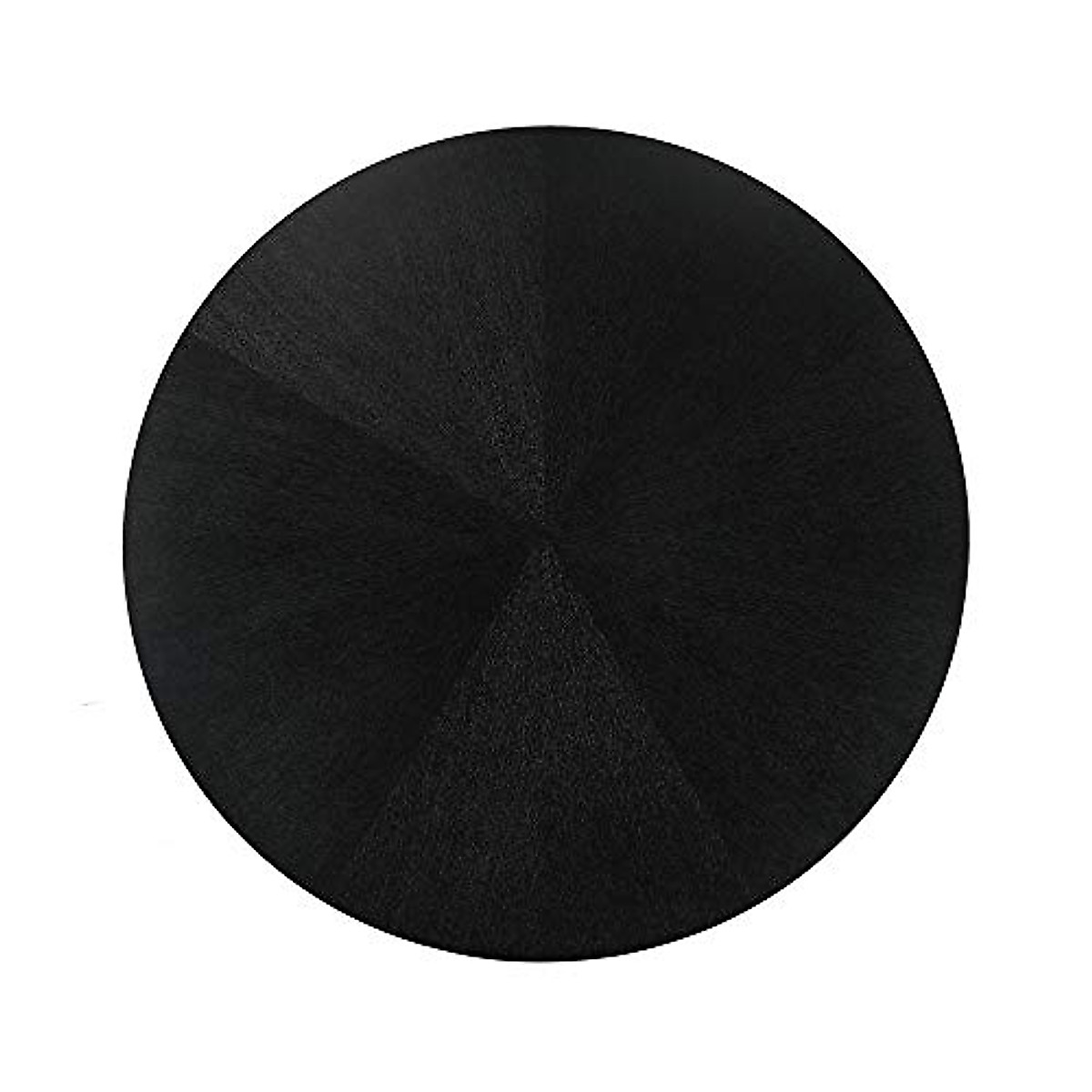 Armen Living Cirque 54" Round Mid-Century Modern Pedestal Black Wood Dining Table with Epoxy Metal Base