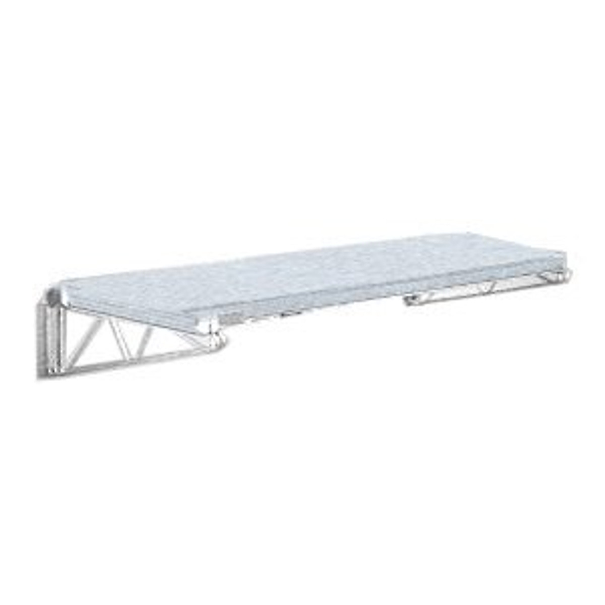 Omega 14" Deep x 42" Wide x 7" High Fixed Solid Galvanized Wall Mount Shelving Kit