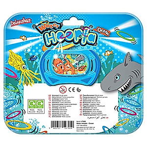Water Hoopla Shark & Octopus from Deluxebase. Sea Life Themed Handheld Ring Toss Games for Kids. Portable Retro Mini Arcade Games. Great for Travel Toys, Mini Games and Party Favors.