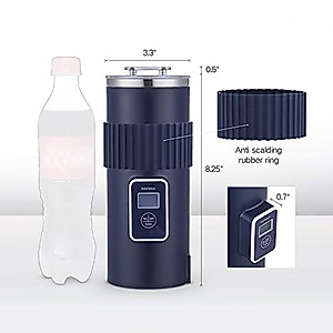 NAVNKA Portable Coffee Maker, 8oz Single Serve Coffee Maker, Electric Coffee Percolators, Tea Maker, Electric Kettle, Blue,110-120V