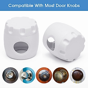 6 Pack Childproof Door Knob Cover, Anglecai Babyproof Baby Door Knob Safety Cover Baby Safety Door Handle Cover Door Knob Locks