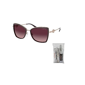 Michael Kors MK1067B Corsica 11088H 55MM Rose Gold/Cordovan/Burgundy Gradient Cateye SUnglasses for Women+ BUNDLE With Designer iWear Eyewear Kit