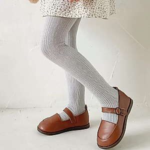 4 Pack Baby Girl Tights Cable Knit Leggings Toddler Kids Cotton Warm Pantyhose Pants Stockings 2-4Years