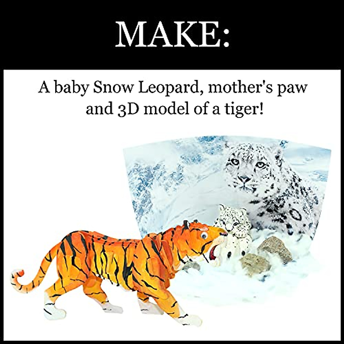 WILD ENVIRONMENTAL SCIENCE Extreme Big Cats of the World - For Ages 6+ - Create and Customize Models and Dioramas of Tigers, Snow Leopards and more - Study the Most Extreme Animals