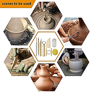 Augernis Pottery Sculpting Tools 32PCS Ceramic Clay Carving Tools Set for Beginners Expert Art Crafts Kid's After School Pottery Classes Club Children Students