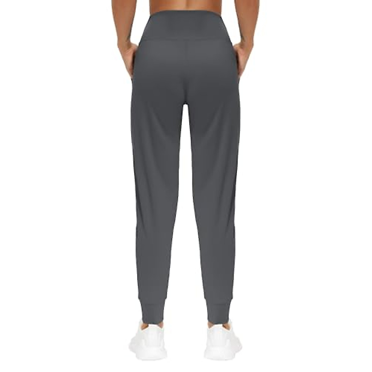 THE GYM PEOPLE Womens Joggers Pants with Pockets Athletic Leggings Tapered Lounge Pants for Workout, Yoga, Running (Small, Dark Grey)