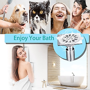 Disposable Shower Drain Hair Catcher Stickers, 30 PCS Mesh Stickers 4.3'' with Clean Tweezers, Shower Drain Stickers Not Rot Anti-Blockage