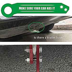 OTUAYAUTO Rear Tow Towing Hook - Universal Aluminum Car Towing Tool, Auto Trailer Ring, Racing Trailer Hook (Red)