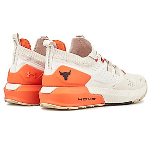 Under Armour Women's Project Rock 3 Training Shoe (White/Orange, us_Footwear_Size_System, Adult, Women, Numeric, Medium, Numeric_8)