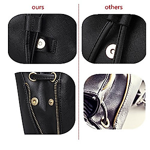 B&E LIFE Fashion Shoulder Bag Rucksack PU Leather Women Girls Ladies Backpack Travel bag (Black)