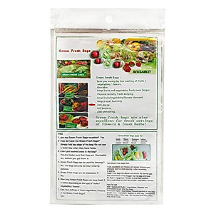 Green Bags for Fruits and Veggies Reusable Vegetable Bags for Refrigerator Food Storage Freshness Produce Saver Bags Keep Fruits, Vegetables and Cut Flowers,Fresh Longer
