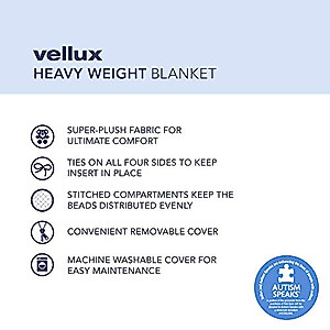 Vellux The Heavy Weight 20 Pound Weighted Camel Blanket, 60" W x 80" L 20 Lbs