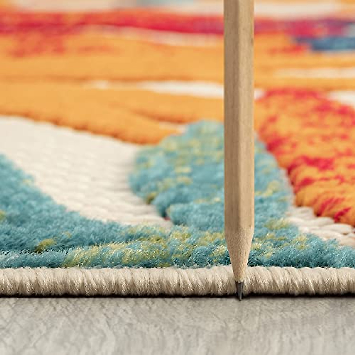 Large Jute Water Resistant Indoor Outdoor Rug 8x10 - Modern Outdoor Rugs for Patio, Entryway, Deck, Porch, Camping, RV - Outside Area Rug