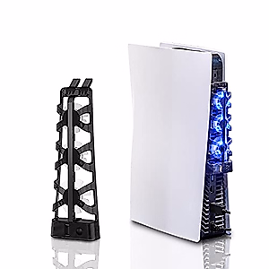 ECHZOVE PS5 Cooling Fan,PlayStation 5 Cooling Station Compatible with PS5 Digital Edition/ PS5 Ultra HD with 3 Cooling Fans and USB 2.0